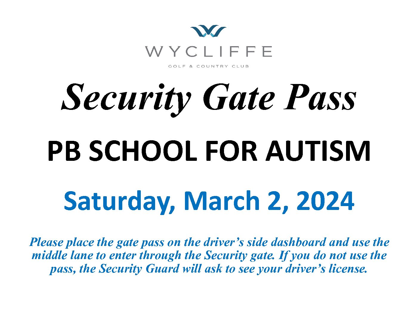 3-2-2024 PB SCHOOL FOR AUTISM_GATE PASS | Palm Beach School for Autism